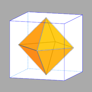 From left to right: icosahedron inscribed in an octahedron octahedron ...